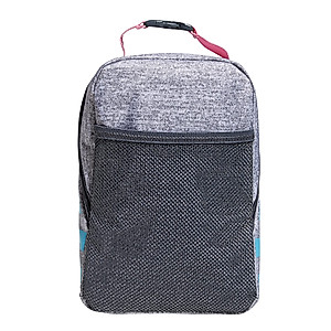 adidas Unisex Santiago Lunch Bag, Insulated School Food Container Box Discontinued, Jersey Grey/Signal Cyan Blue/Bliss Pink/2.0, One Size