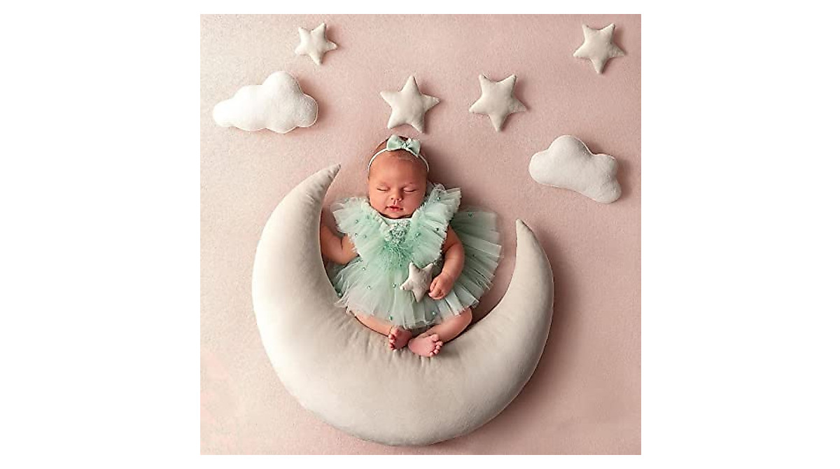 IGMaryBox Baby Moon & Star Photography Prop Set – Plush & Safe