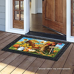 Briarwood Lane Pumpkin Cart Autumn Doormat Sunflowers Watering Can 30" x 18"