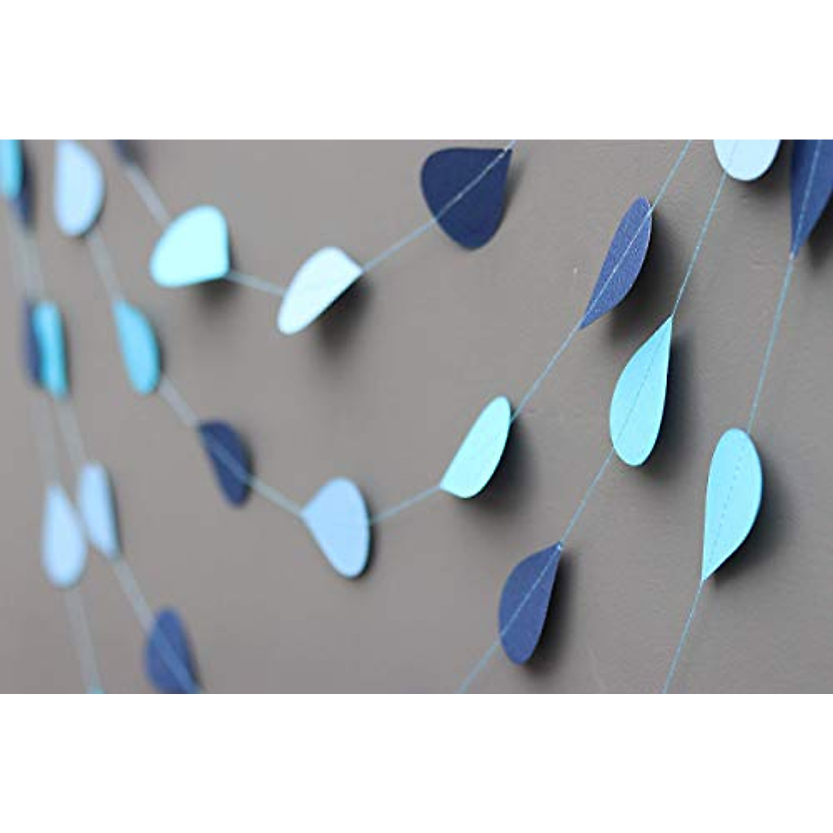 Boston Creative Company Raindrop Garland Paper Raindrops Raindrop Paper Garland Nursery Decor April Showers Spring Garland Raindrop Baby Shower #GAR_052