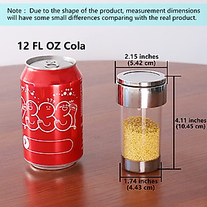 Newness Mesh Shaker or Salt Shaker, Stainless Steel Salt Dispenser, Clear Acrylic Seasoning Fine Mesh Shaker with Rotating Cover, 3.7 Ounces (110 Milliliter)