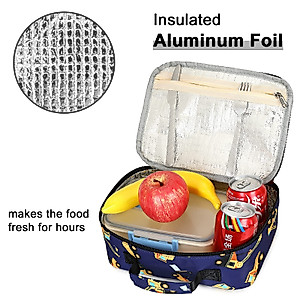 Bluboon Preschool Backpack Kids Boy Kindergarten Backpack With Lunch Box School Book Bags for Elementary Primary Schooler (Navy-vehicle)