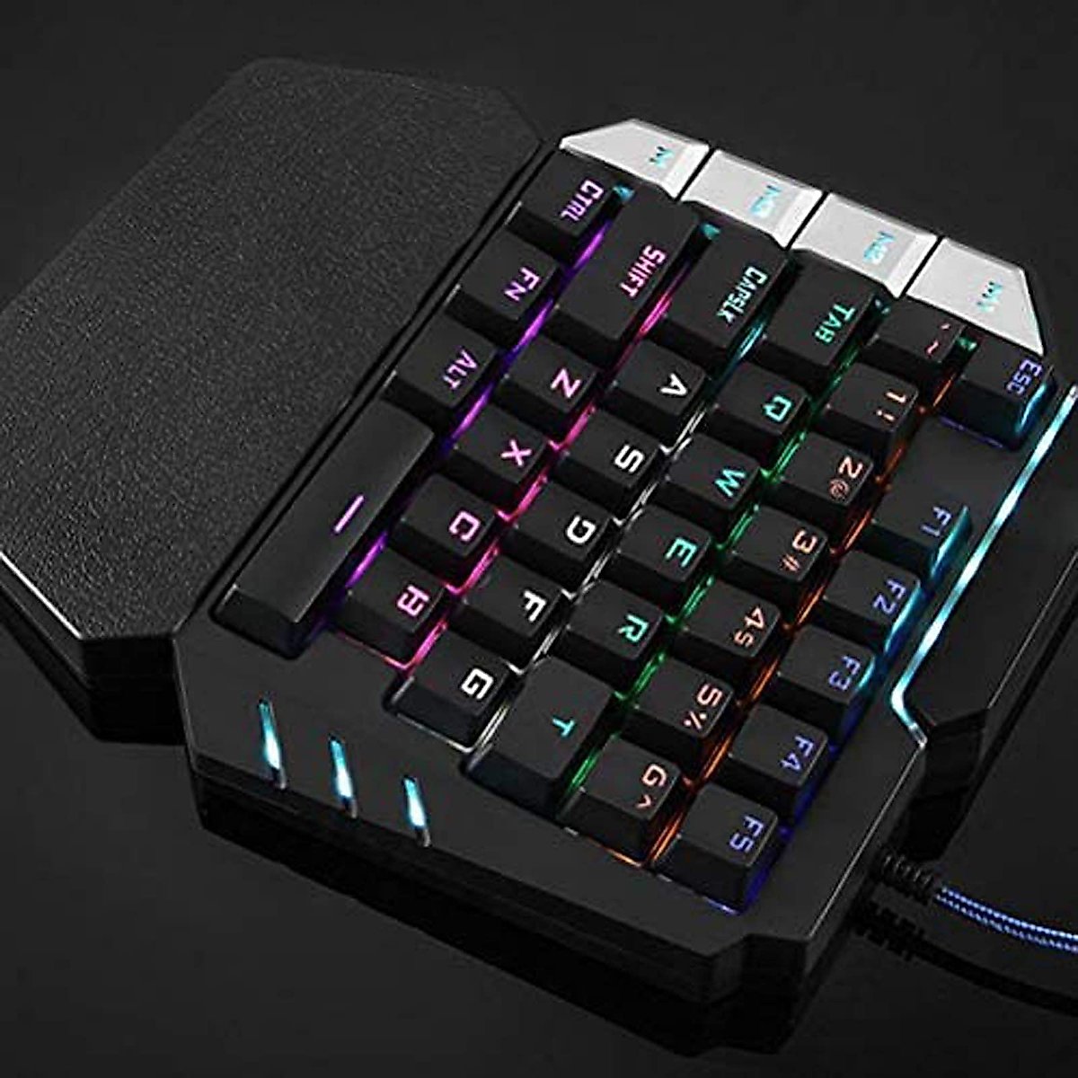 XYLXJ Mechanical Gaming Keyboard, Compact 38-Key Mechanical Computer Keyboard Blue Equivalent Switch for Windows PC Gamers (Black RED LED Backlight)