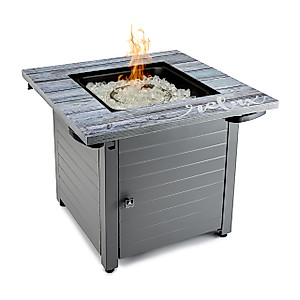 Relax Gray 30” Square Gas Fire Table
