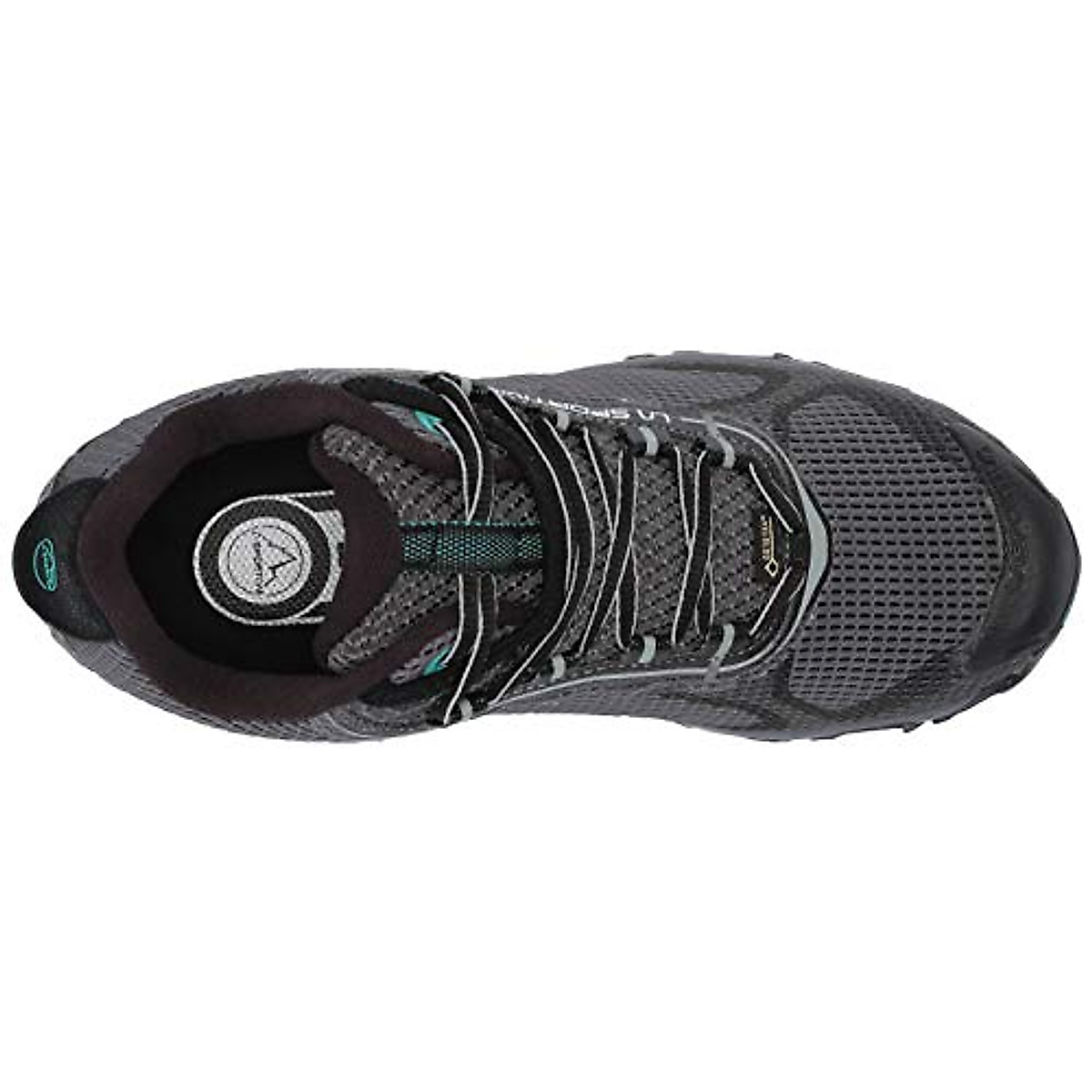 La Sportiva Womens Wildcat 2.0 GTX Trail Running Shoes, Carbon/Aqua, 6.5