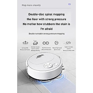XNGIIKIN Robot Vacuums Robotic Vacuums Floor Cleaning Machines for Low Carpets, Pet Hair, Hard Floors (Black)