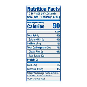 Capri Sun 100% Juice Fruit Punch Naturally Flavored Kids Juice Blend (40 ct Pack, 4 Boxes of 10 Pouches)