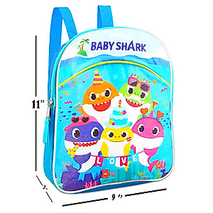 5 Baby Shark 11" Mini Backpack