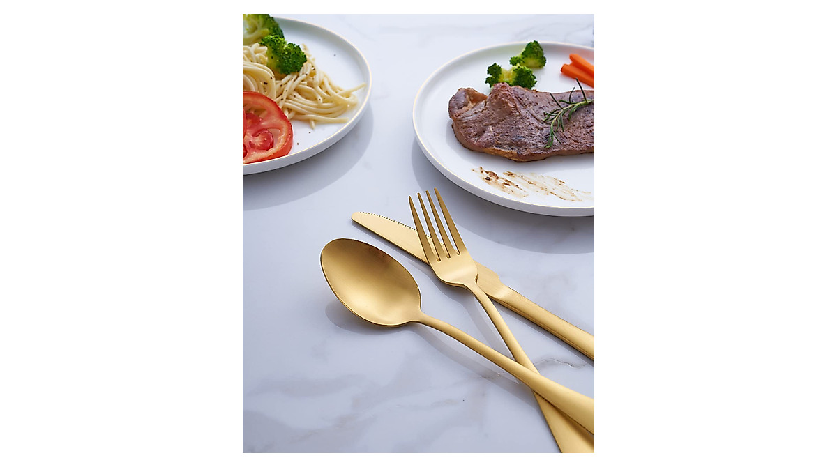 Joincook 24-Piece Matte Gold Silverware Set for 4