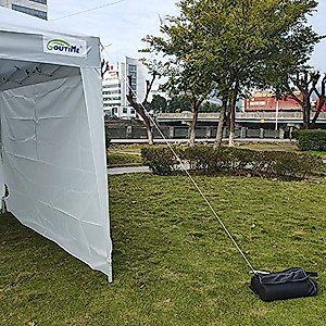 Goutime Canopy Weight Bags 4 x 40 lb for Pop Up Canopy Tent Legs, Gazebo Sand Bag Weights, Set of 4 Black (Upgraded)