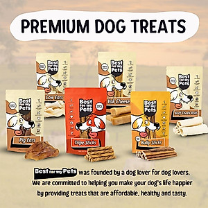 Best For My Pets Pig Ears for Dogs (Whole, 60 Pack), Healthy, Highly Digestible All Natural Pigs Ears Long-Lasting Dog Chews, Pork Dog Chew Treat