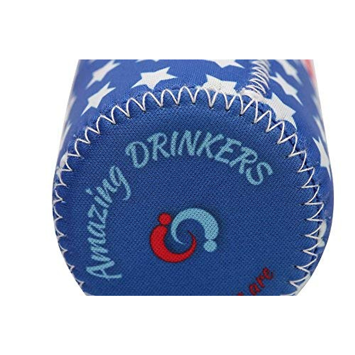 Beer Bottle sleeves - Set of 6 Zipper American Flag Theme Coolies - Extra Thick Neoprene - Fully stitched, Non-Glued Base - Bonus Bottle Opener - Trendy & Awesome Gift or Hosting Item #6USF