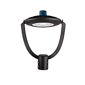 NUWATT LED Street Post Top Area Light Circle Pole Round Fixture, 4,550 Lumens Dusk to Dawn Photocell Fixture 35W (75/100W Equivalent) Outdoor Pathway Pole Light Yard Light Fixture UL/DLC Listed