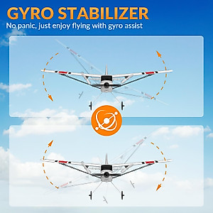 VOLANTEXRC RC Planes Sport Cub S2 for Kids, 2.4Ghz 2CH Remote Control Airlane Portable & Easy to Fly Outdoor Toy Gifts with Gyro Stabilizer for Beginner (Red)