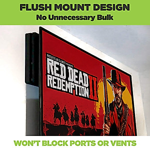 HIDEit Mounts 4S Bundle, Wall Mounts for PS4 Slim and Controllers, Steel Wall Mount for PlayStation 4 Slim and 2 Controller Mounts to Safely Store Your PS4 Slim and PlayStation Controller