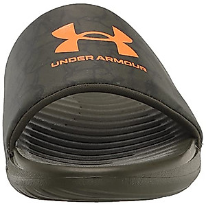 Under Armour Men's Ansa Graphic Fixed Strap Slide Sandal, (305) Marine OD Green/Marine OD Green/Orange Blast, 9