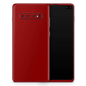 DesignSkinz Solid Dark Red Protective Vinyl Decal Wrap Skin Cover Compatible with The Samsung Galaxy S20 (Screen Trim & Back Glass Skin)