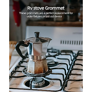 YUYUZSEN 14 Pcs RV Stove Top Grommets, Black Furnace Grommet Camper Stove Grommets Protective Rubber Grommets. RV Stove Grommet Kit for Magic Chef and for Atwood Stove Grates Black Rubber Grommet.