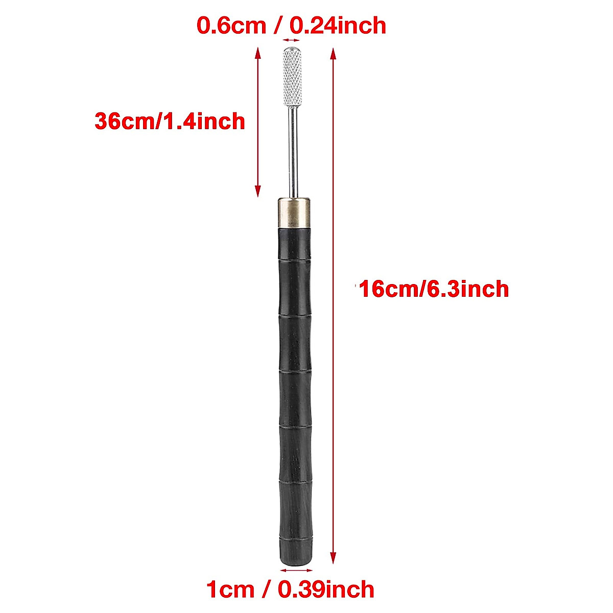 Leather Edge Dye Pen, Stainless Steel Top Edge Dye Roller with Sandalwood Handle Oil Pen Belt Finisher Leather DIY Craft