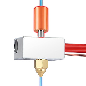 UniTak3D Ender 3 S1 Bimetal Heatbreak,Sprite Extruder Pro Throat Tube Copper+Titanium Alloy Support 400℃ for Ender-3 S1 Plus/Ender-3 S1 Pro/CR-10 Smart Pro/Sermoon V1/Sermoon V1 Pro/K1&K1 Max(2Pcs)