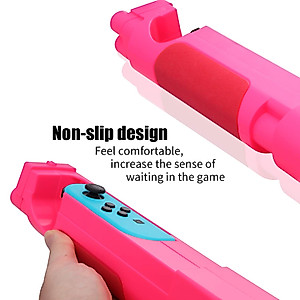 HEATFUN Game Gun Controller Compatible with Switch Shooting Games Wolfenstein 2: The New Colossus, Big Buck Hunter Arcade - Switch and Other Shooting Games - Pink (1 Pack)