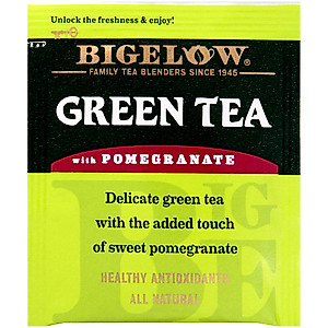 Bigelow RCB10363 Green Tea with Pomegranate, 28/Box