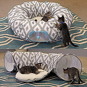 Kitty City Large Cat Tunnel Bed, Cat Bed, Pop Up Bed, Cat Toys