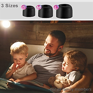 (3 Pairs) Miimall Compatible for Sony WF-1000XM4 Ear Tips, Soft Replacement Memory Foam Tips for Sony WF-1000XM4, WF-1000XM4 Foam Tips Accessories