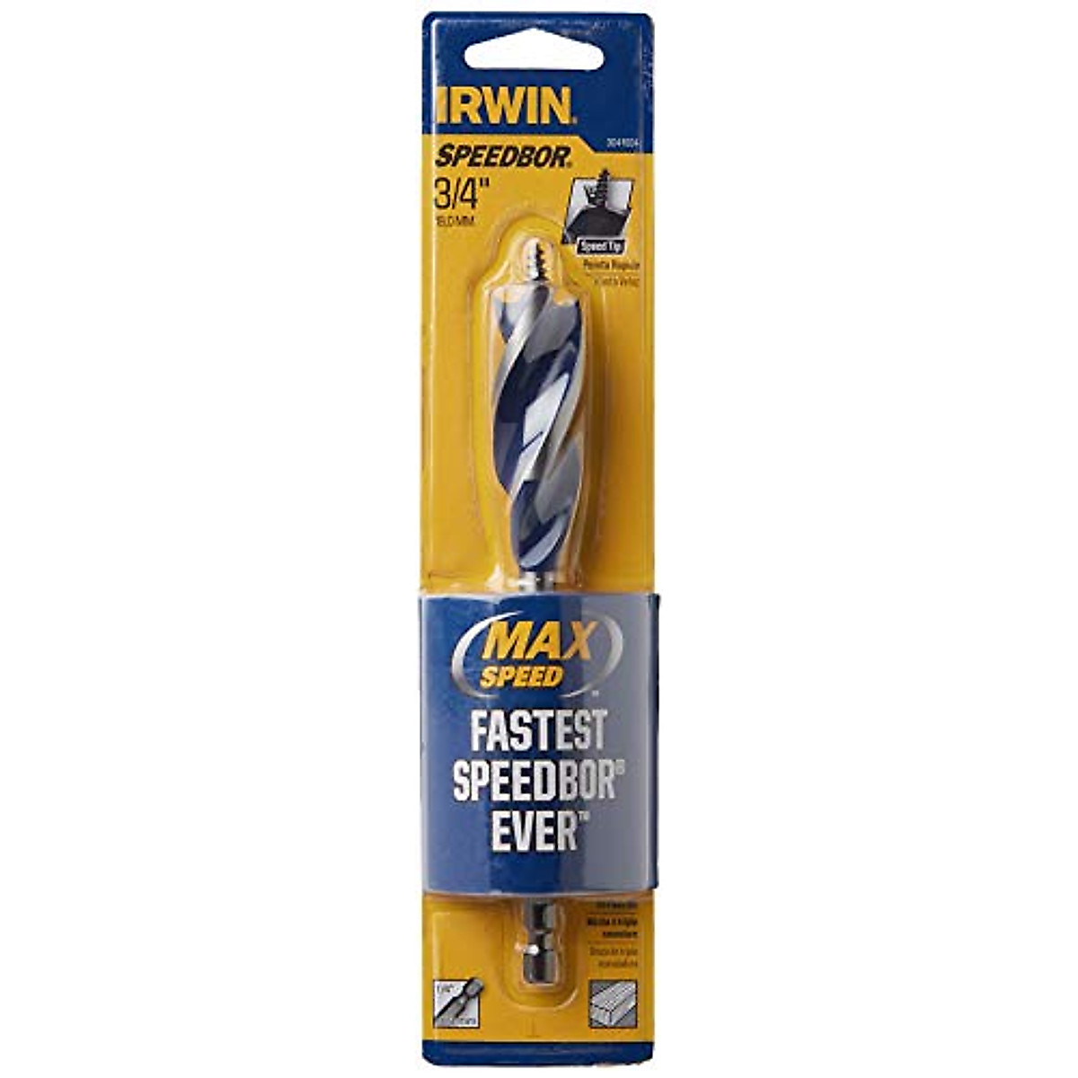 IRWIN SPEEDBOR Tri Flute Wood Drill Bit 3/4" X 6"(3041004)