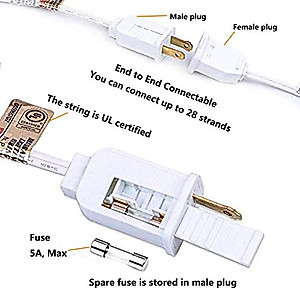 25Ft LED String Lights, G40 Outdoor Patio String Lights with 27 Shatterproof LED Clear Globe Bulbs, Indoor&Outdoor String Lights for Patio Garden Backyard Bistro Pergola Tents Gazebo Decor, White Wire