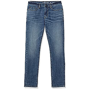 Amazon Essentials Skinny Jeans for Men - High Stretch Denim, Comfortable Fit, Skinny-fit Style, Dark Wash, 34W x 28L
