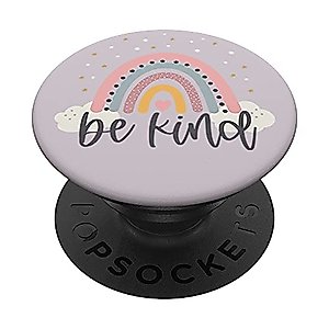 Be Kind - Cute Rainbow Positive Quotes Inspirational Saying PopSockets Swappable PopGrip
