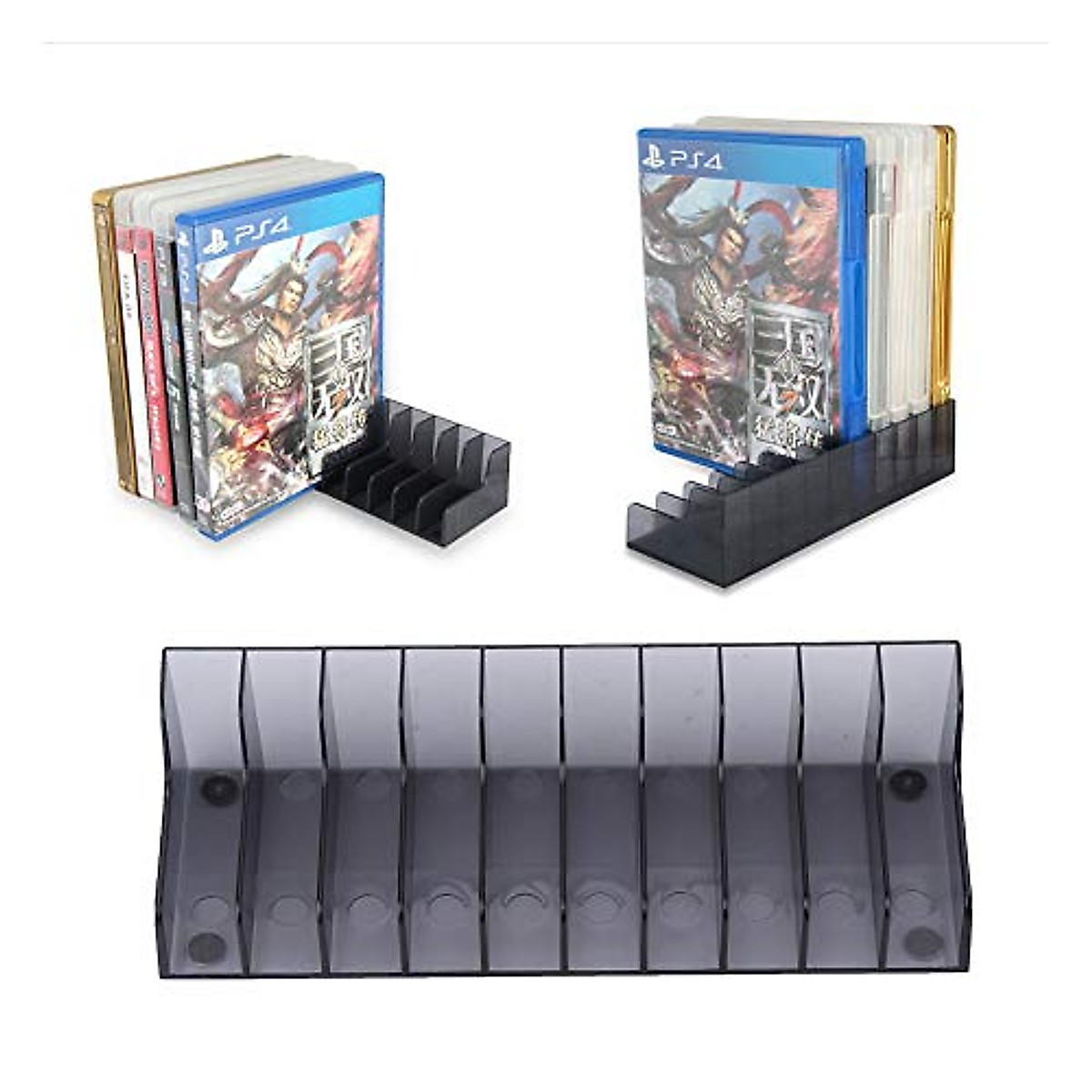 CD Storage Bracket, Waterproof Durable Dust-Proof Large Capacity More Precise ABS Game Card Box for/Slim/PRO for Pro Game Consoles