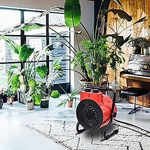 Electric Greenhouse Heater With Digital Thermostat Control, Portable Heater Fan For Green House, Grow Tent, Flower Room, Overheat Protection, Fast Heating, Spray Water Proof