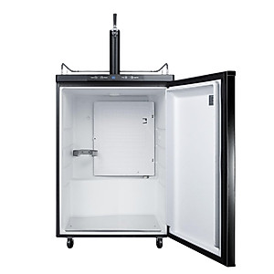 Summit 24 Inch Black Kegerator Full Sized Beer Dispenser Single Tap Included - SBC635MBK