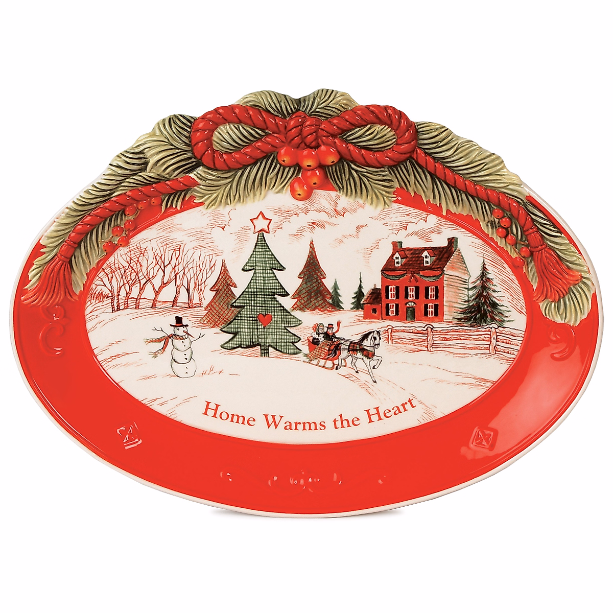 Fitz and Floyd Cookie Platters Serving Plate, Medium, Multicolored
