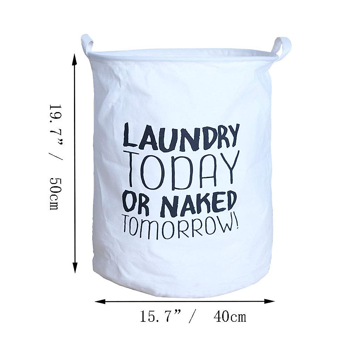 SDAIGC Collapsible Unicorn Laundry Basket, Blondie Canvas Waterproof Round Storage Hamper, Clothes Toys Organizer Basket, Cute Kids Gift Basket(White Today)