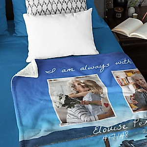 Generic Personalized Memorial Blanket Collection, Custom Keepsake Throw, Sympathy Gift, Remembrance Gift, Memory Gifts (Design 6, 50x60in Medium Sherpa-Lined)…