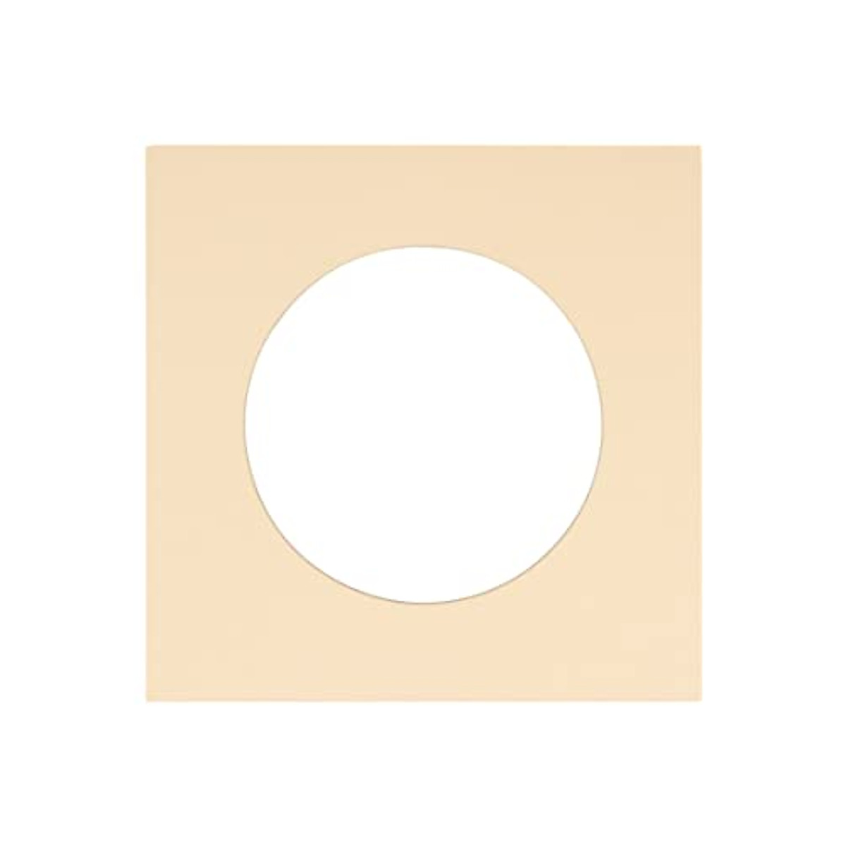 CountryArtHouse Beige Acid Free 28x28 Circle Picture Frame Mat with White Core Bevel Cut for 24x24 Pictures - Fits 28x28 Frame - Pack of 1 Matboard Show Kit with Acid Free Backing & Clear Bag
