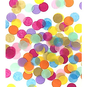 TECCA Confetti - Premium Quality Colorful Tissue Paper Confetti Circles - Specially Crafted for Birthdays, Weddings, Baby Showers, Arts & Crafts, Packaging and More!