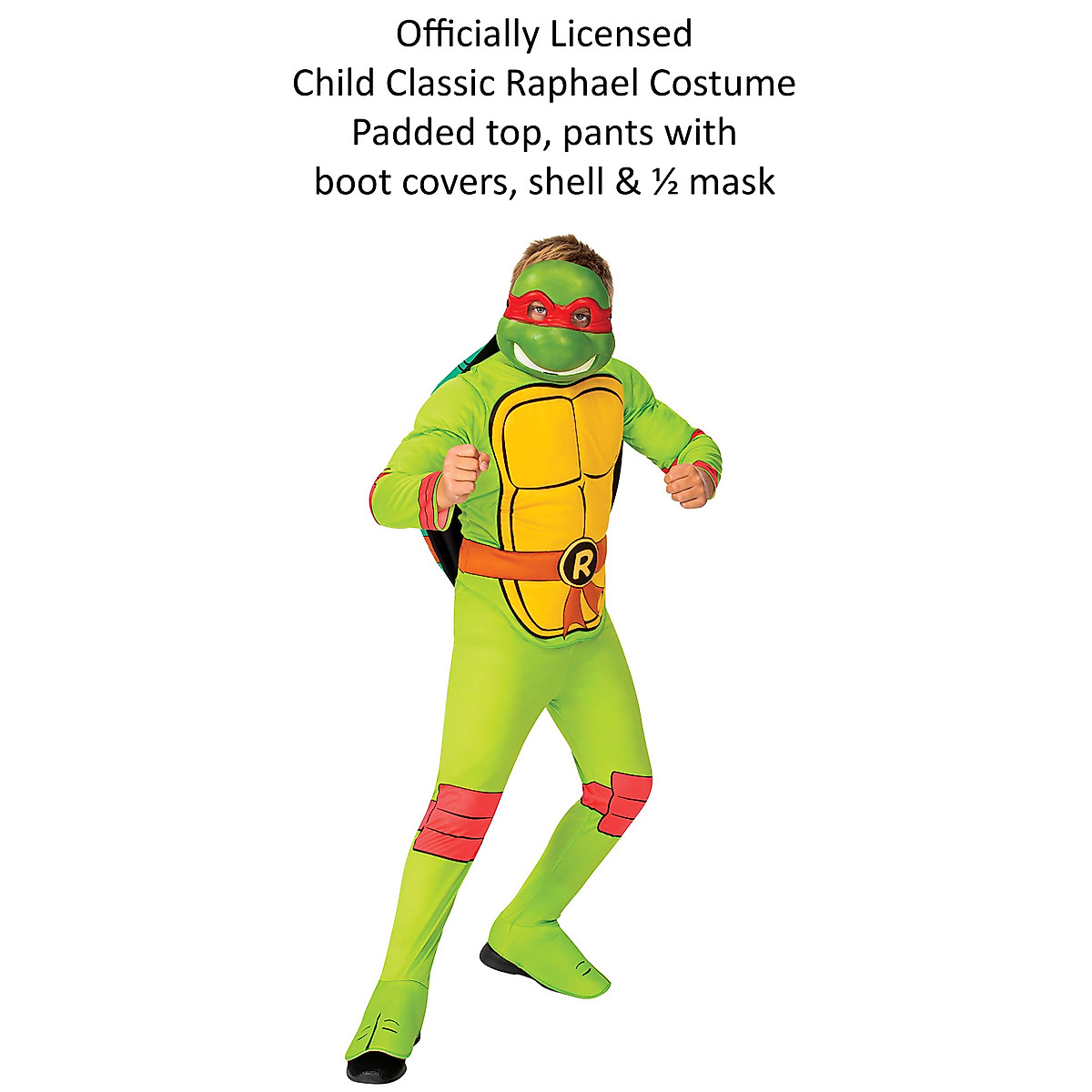 Rubies Boy's Nickelodeon Retro Classic Teenage Mutant Ninja Turtles Raphael Costume, Small