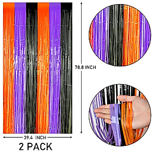 Halloween Birthday Party Decorations Halloween Birthday Banner Halloween Tablecloth Backdrop Banner Tinsel Fringe Foil Curtains Latex Balloons Cake Toppers for Kid Halloween Theme Birthday Party Decor