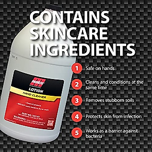 Malco Lotion Hand Cleaner – Hand Cleaning Formula for Tough Jobs/Cleans the Dirtiest Hands/Free of Solvents and Abrasives / 1 Gallon (102101)