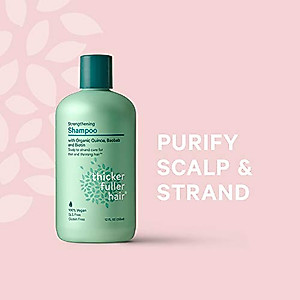 Thicker Fuller Hair, Strengthening Shampoo, Green, 12 Fl Oz