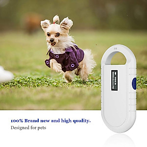 Portable Pet Reader with Backlight Screen, Pet Microchip Scanner Pet RFID Reader Animal Chip Reader for Dogs, FDX-B/ID64 Animal RFID Tag Reader
