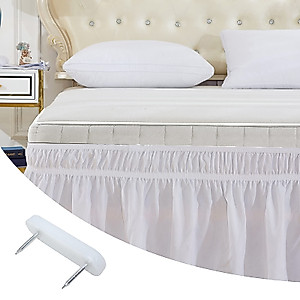 30 Pieces Bed Skirt Pins Bed Skirt Holding Pins Bed Skirt Pins or Holders Furniture Chair Leg Pins Nails Holding Pins Plastic Head Double Pins for Upholstery, Slipcovers and Bedskirts