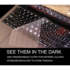 Premium Ultra Thin MacBook Keyboard Cover for Apple MacBook Pro 13 inch Model A1708 Without Touch Bar Only(with Function Keys, 2019-2016 Release), TPU