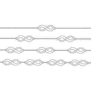 MyNameNecklace Personalized Infinity Name Bracelet - Custom Multiple Infinite Symbol Charms Valentine's Day Jewelry Gift for Mom Wife Mother