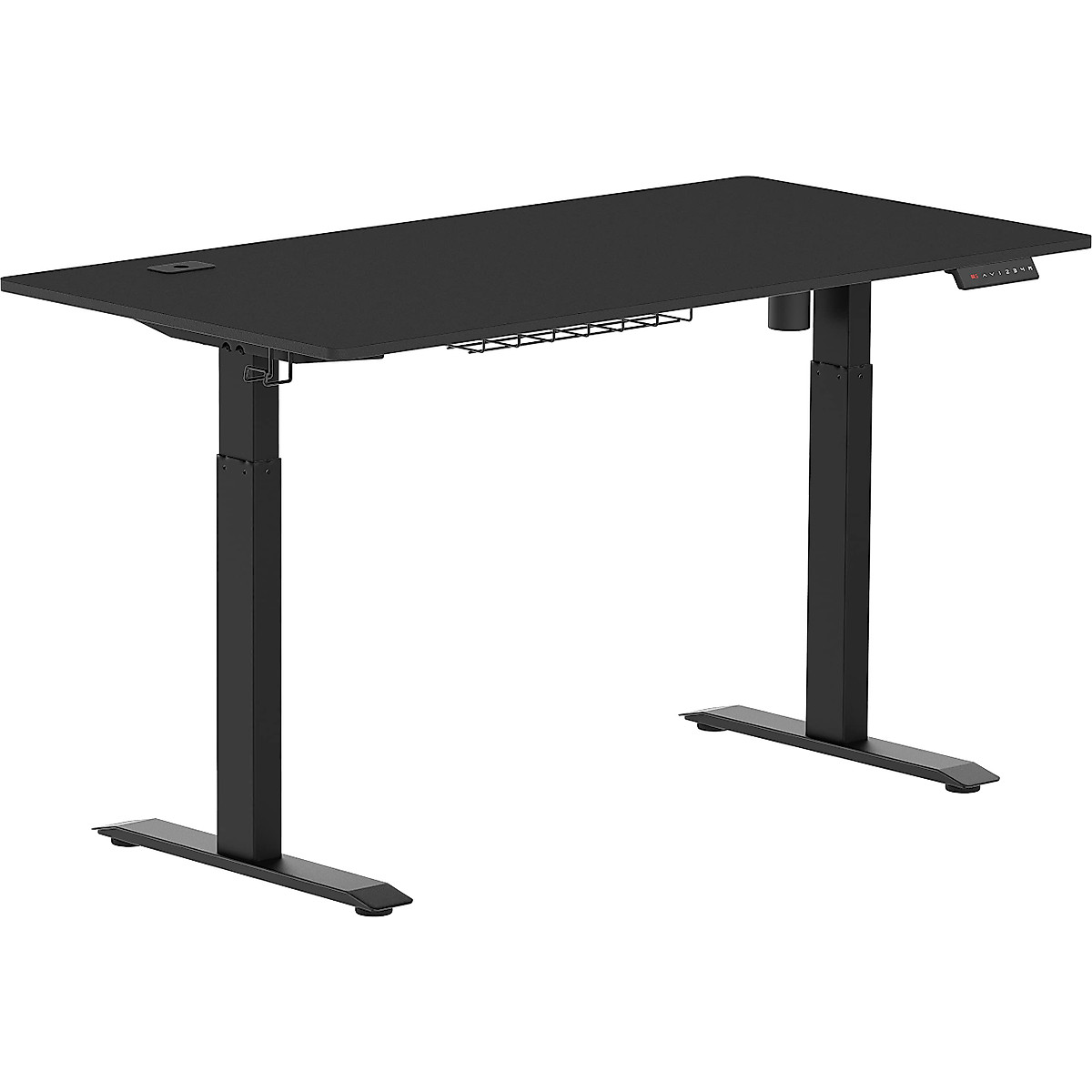 SHW 55-Inch Large Electric Height Adjustable Standing Desk, 55 x 28 Inches, Black