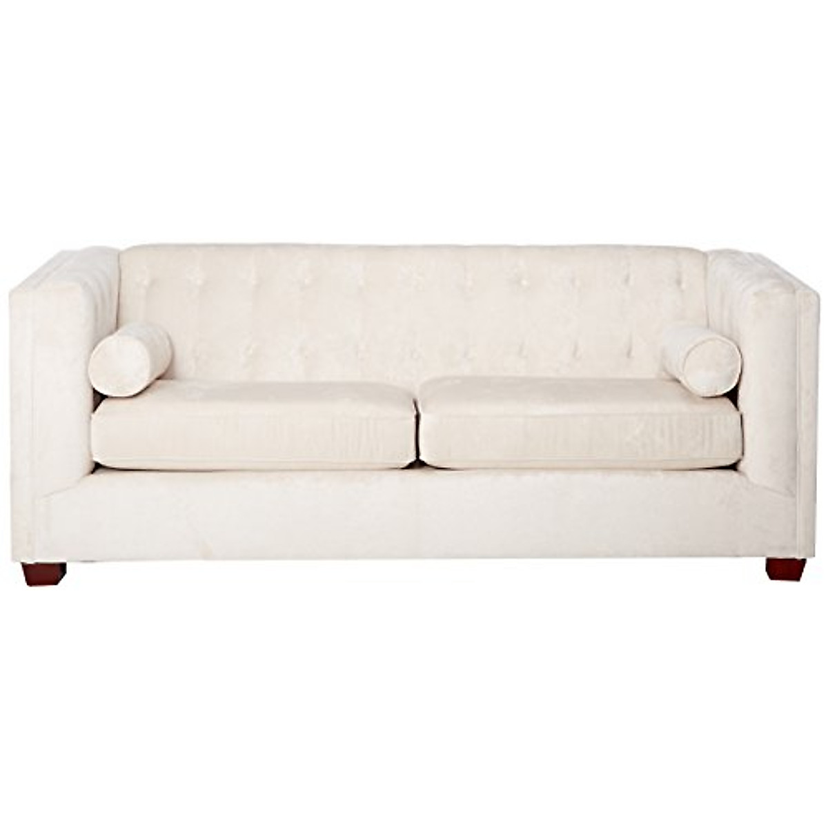 Coaster Home Furnishings Alexis Chesterfield Sofa with Track Arms Almond, 35" L x 86" W x 32.5" H (504391)